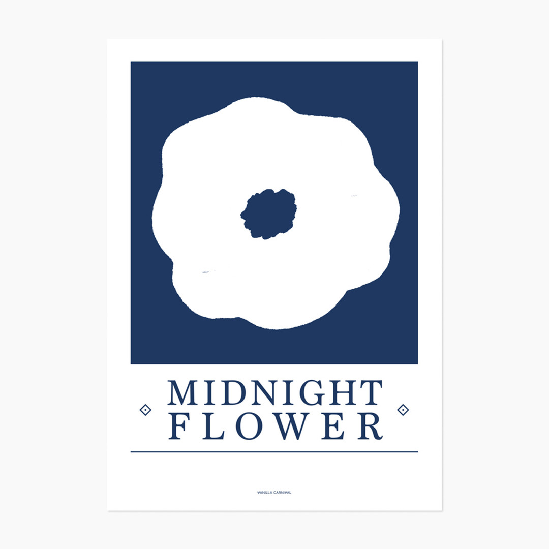 Midnight Flower Poster / Postcard | idus