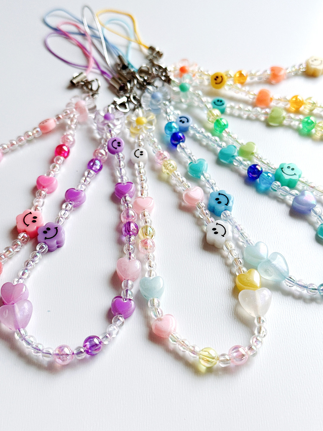 Simple Smile Flip Cell Phone Strap Strap Line AirPods Keyring 6 Colors