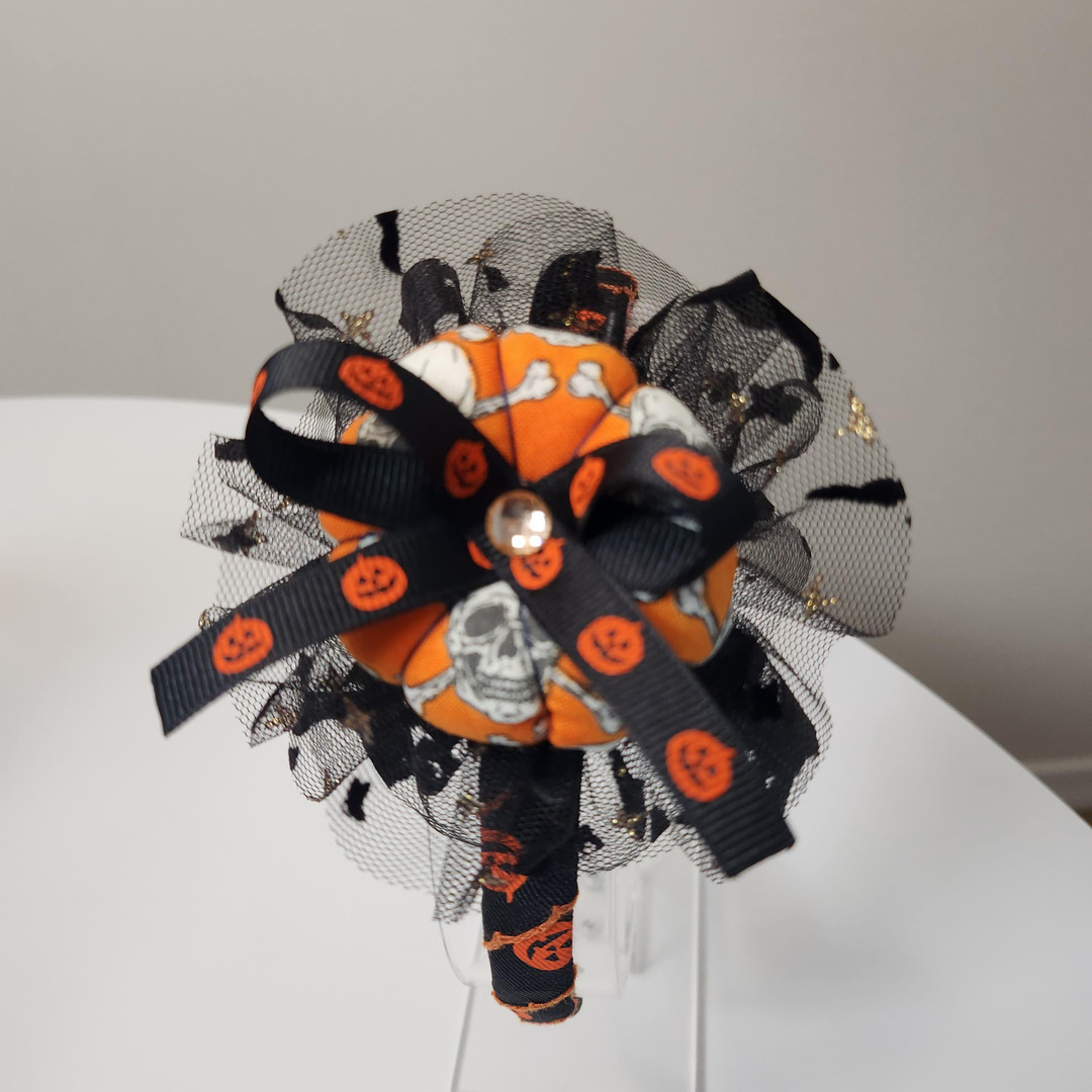 happy Halloween Pumpkin headband