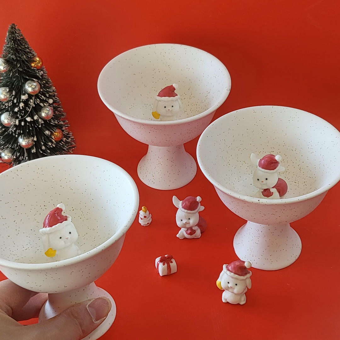 Rabbit Santa Wine Cup | idus