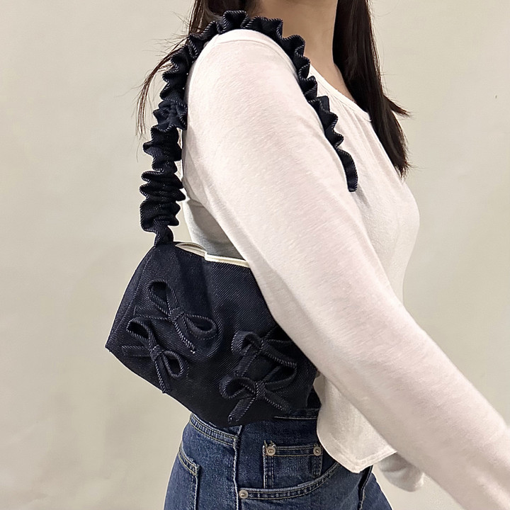 [GAFIA] 데님 리본 백 | 아이디어스