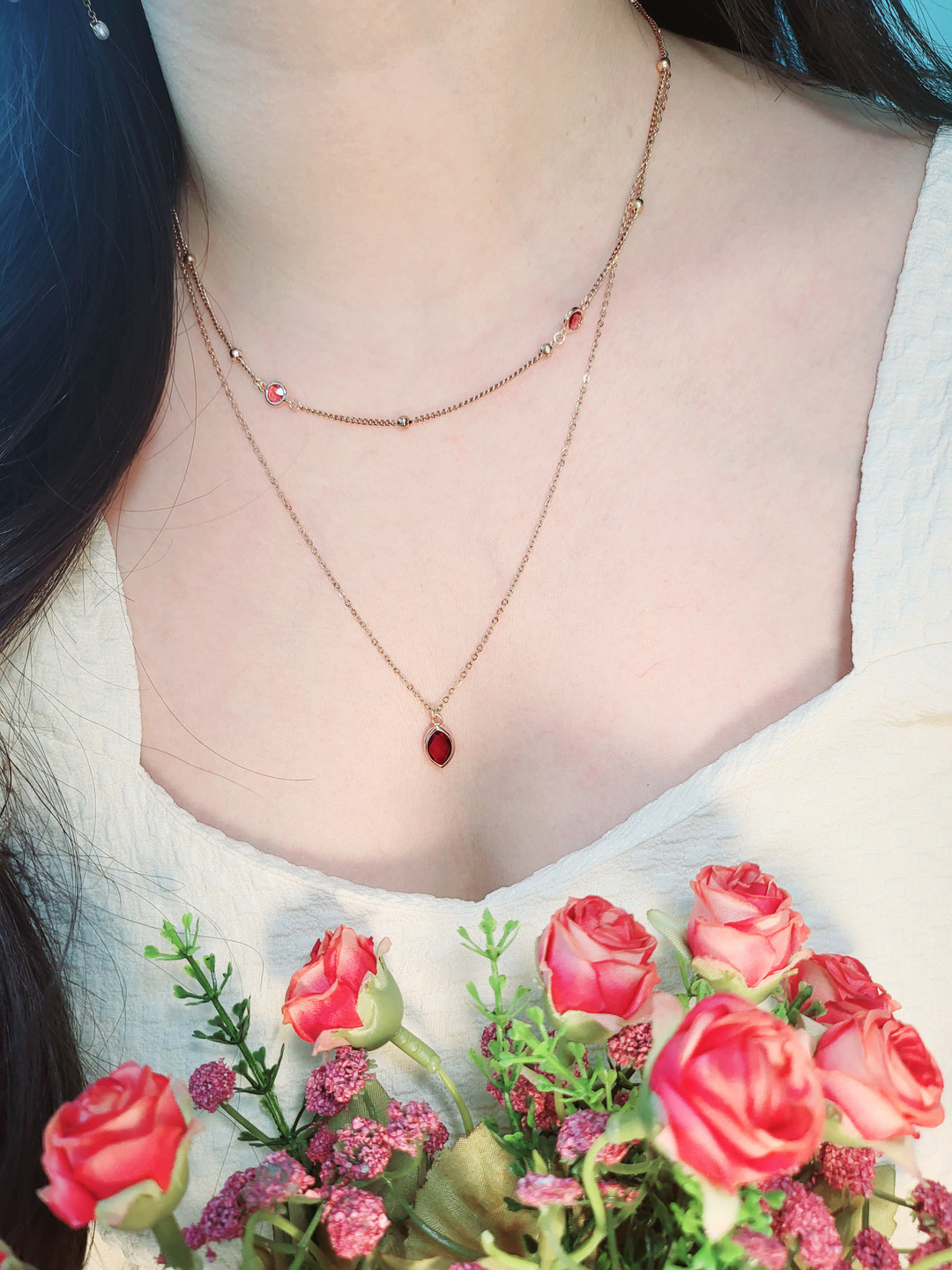 [Surgical & Goldfield Mix] Cistrum Flower Necklace | idus