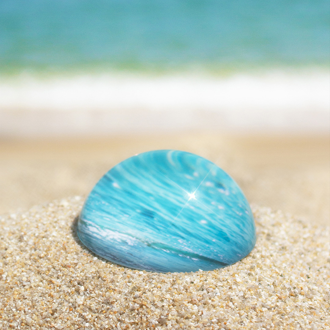 blue wave paperweight sea ocean coast beach Jeju Isaland