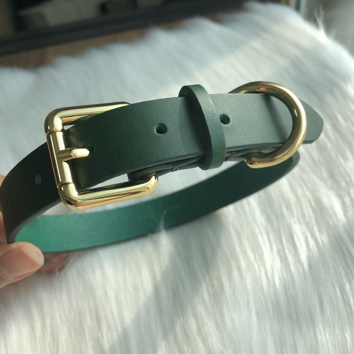 부테로 가죽목줄 화이트 핑크 터키시안블루 딥그린 | 아이디어스