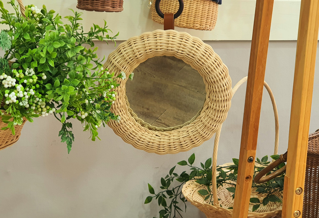Boho Rattan Mirror – Handmade Woven Wall Decor | idus