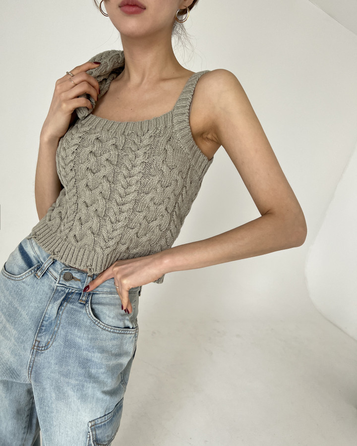 [🌸봄한정세일🌸]빈티지 니트탑+가디건SET 3col | 아이디어스