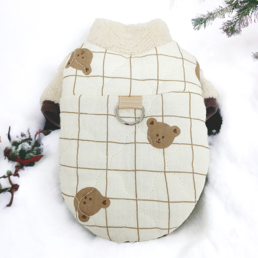 Bear Padded Jacket /Pet Clothes/Puppy Clothes Cat Clothes/pet jacket | idus