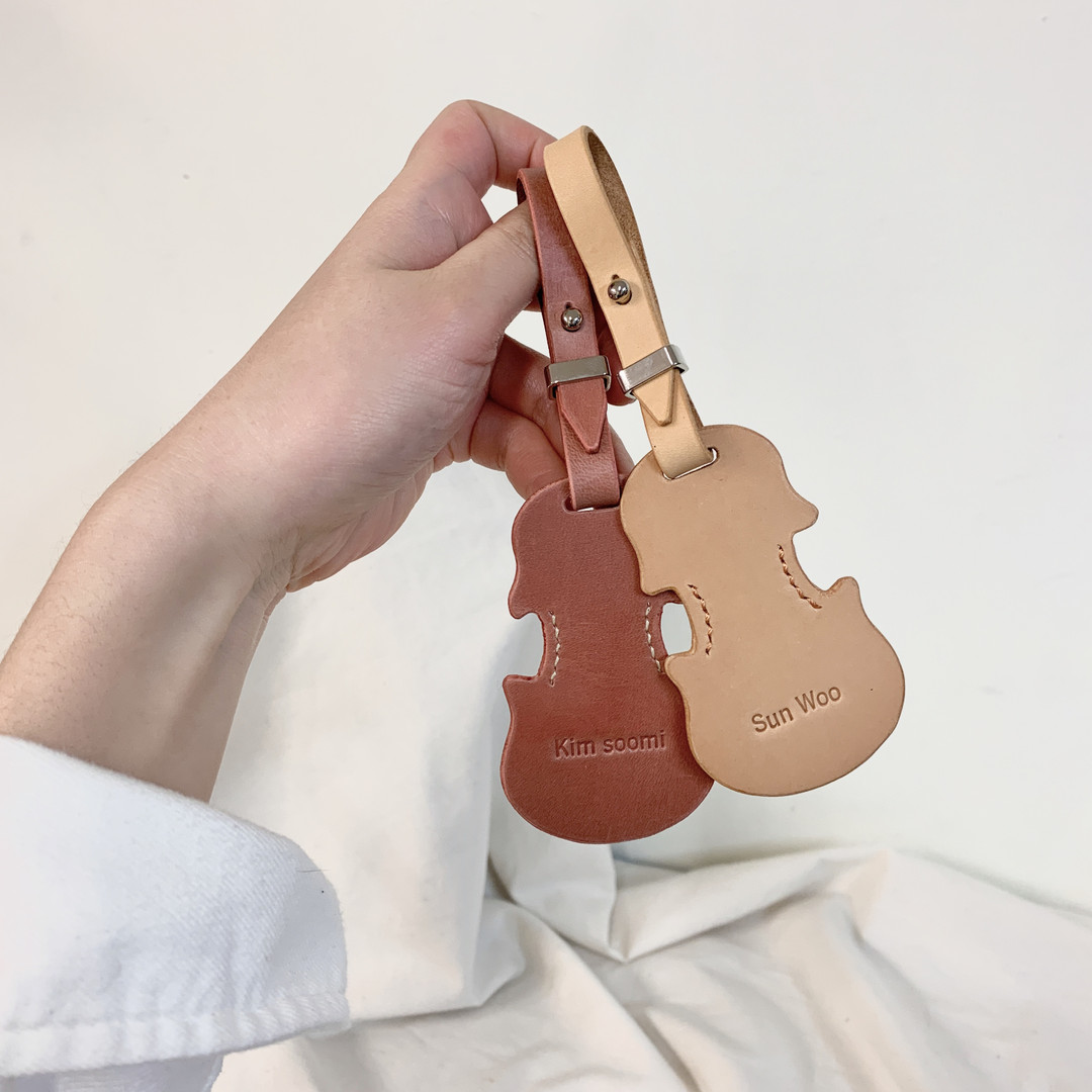 Custom Leather Violin Nametag | idus