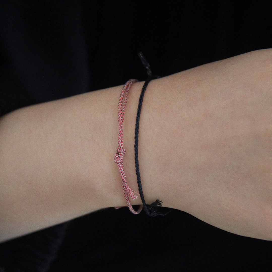 Single Original Metal / Handmade Thread Wish Bracelet (16color) | idus