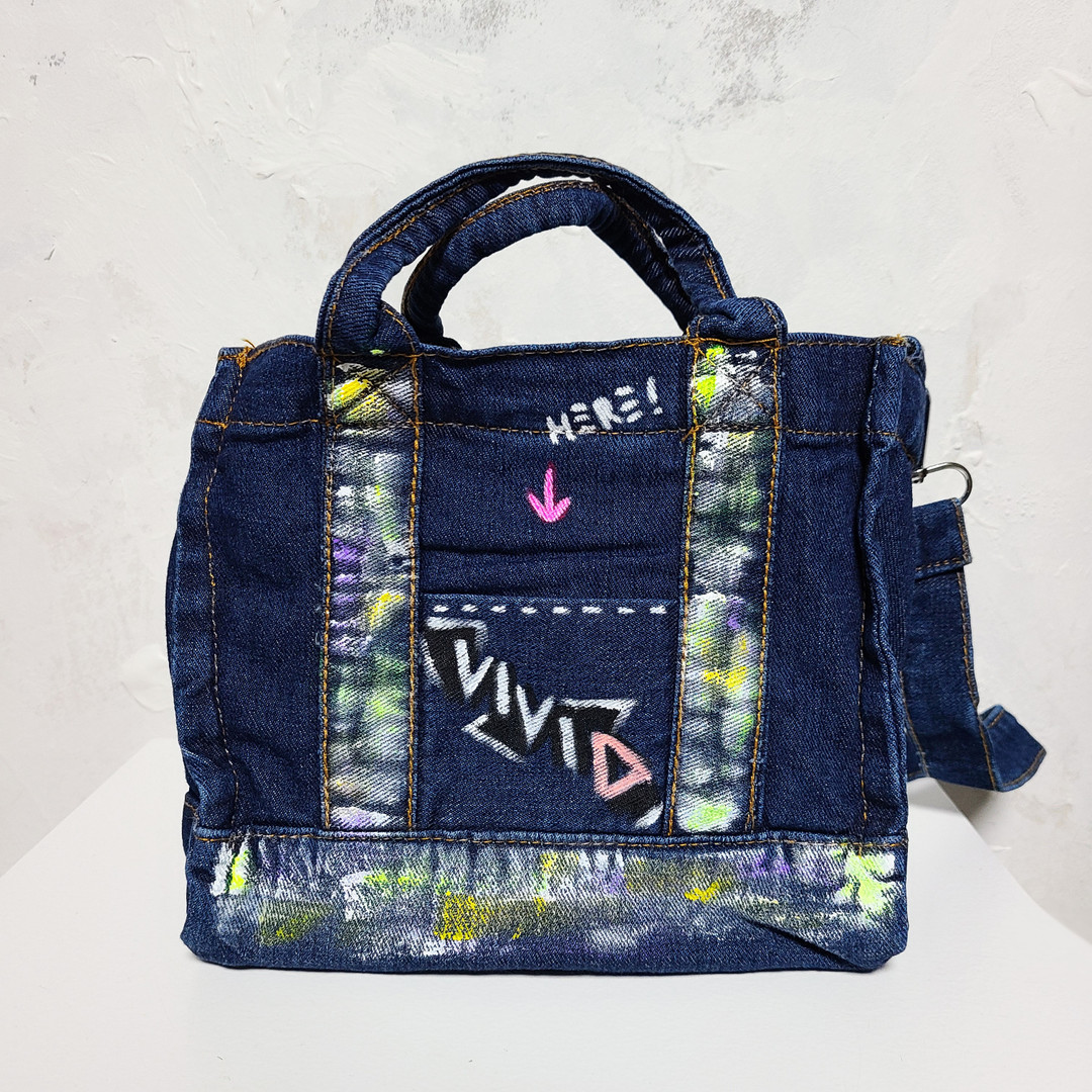 Dunga Custom Mini Painting Bluejean Hand Shoulder Bag | idus