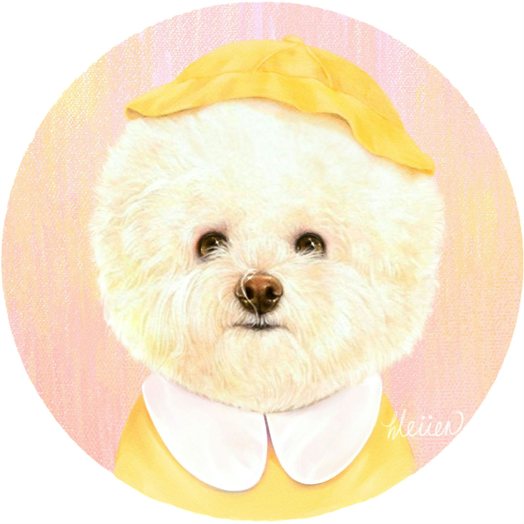 OOTD♡ pet portrait painting (canvas)