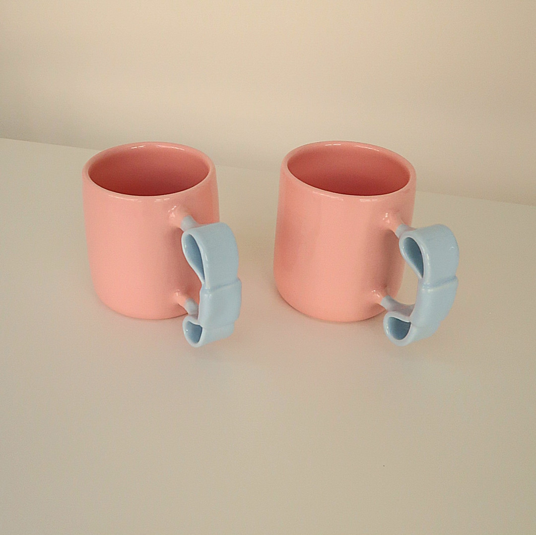 Pink Sky Ribbon Big Mug | idus