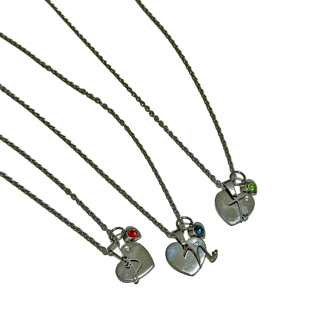 Initial birthstone necklace.02 | idus