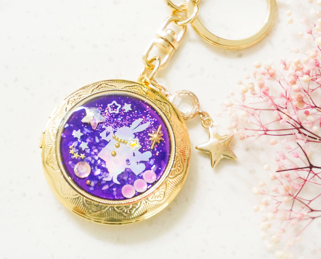 Purple Star's Rabbit Fairy Keyring | idus