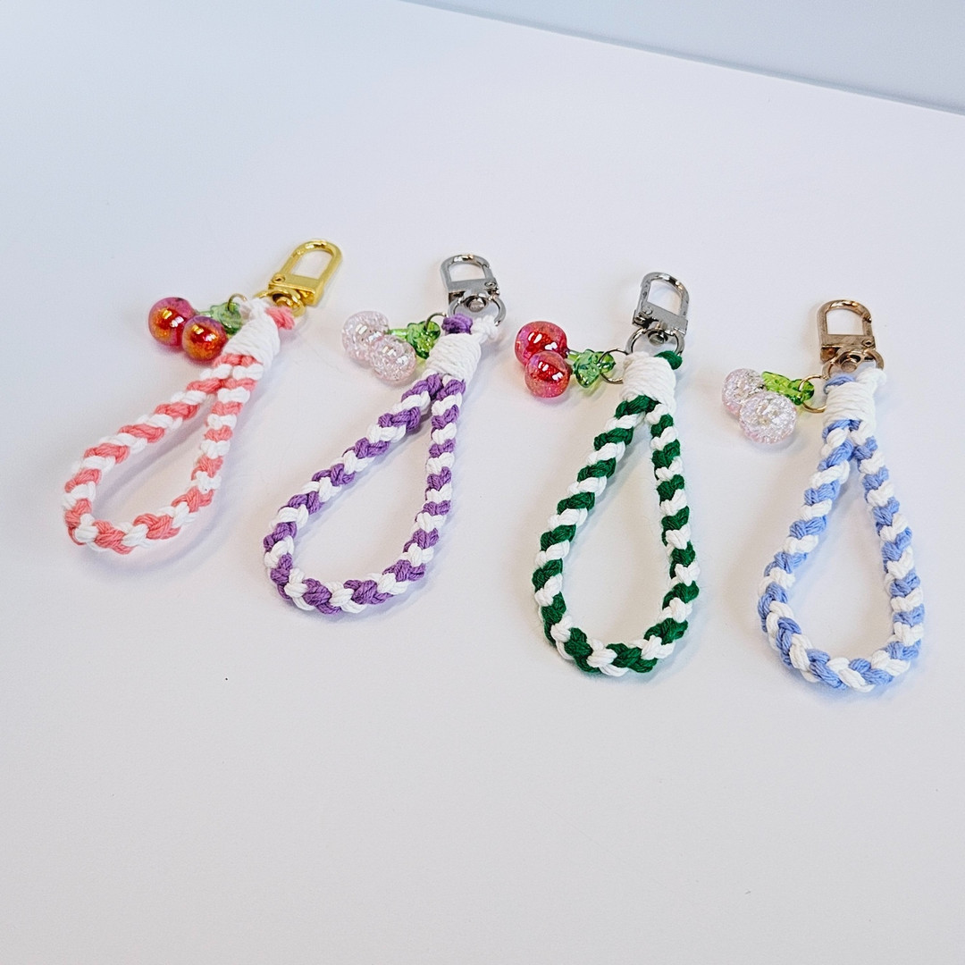 Fresh Cherry Short/Long Strap Key-ring | idus