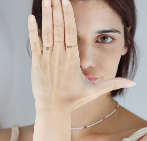 14k 2TYPE 각인 체인 반지 | 아이디어스