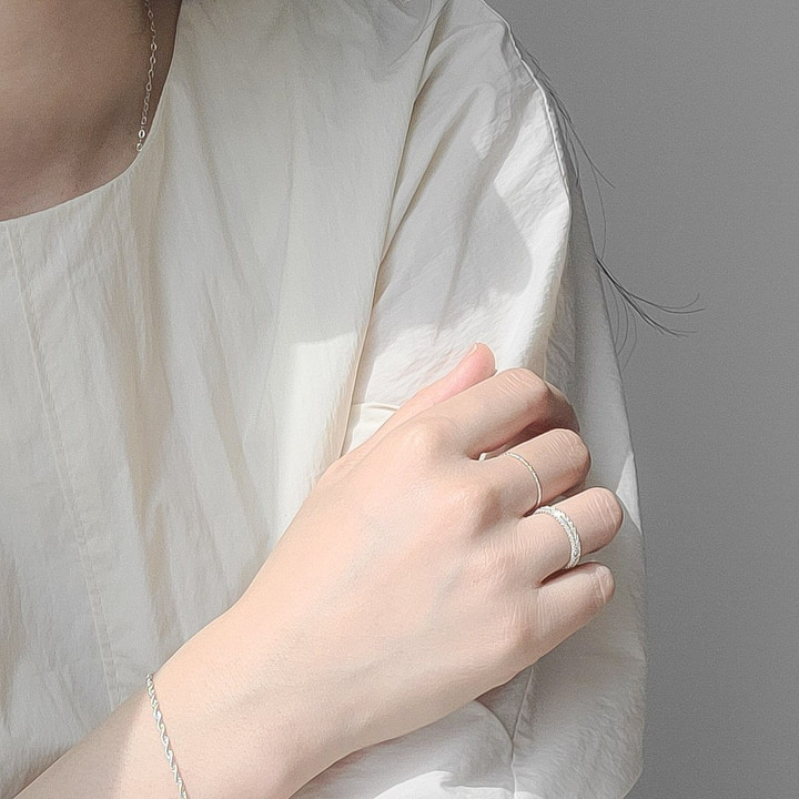 [Silver925]1+1♡이태리 체인반지 은반지 | 아이디어스