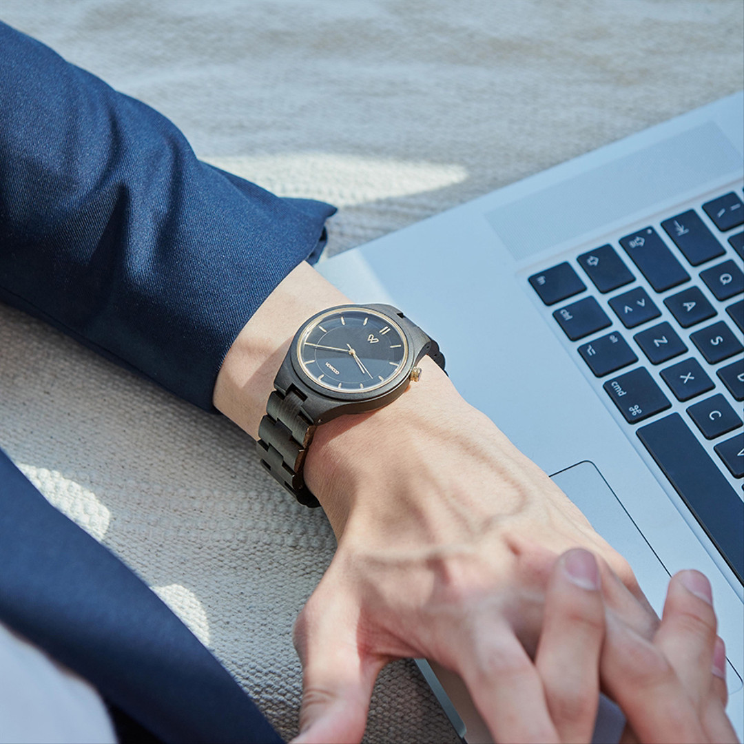 Romeo& - Modern Black - Wooden Watches for Men