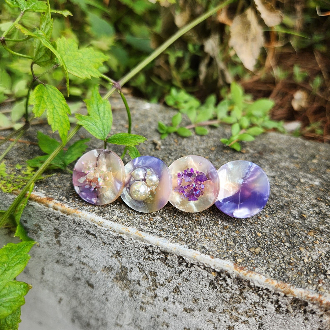 Candy purple cellulose mother-of-pearl pearl clip hairpin
