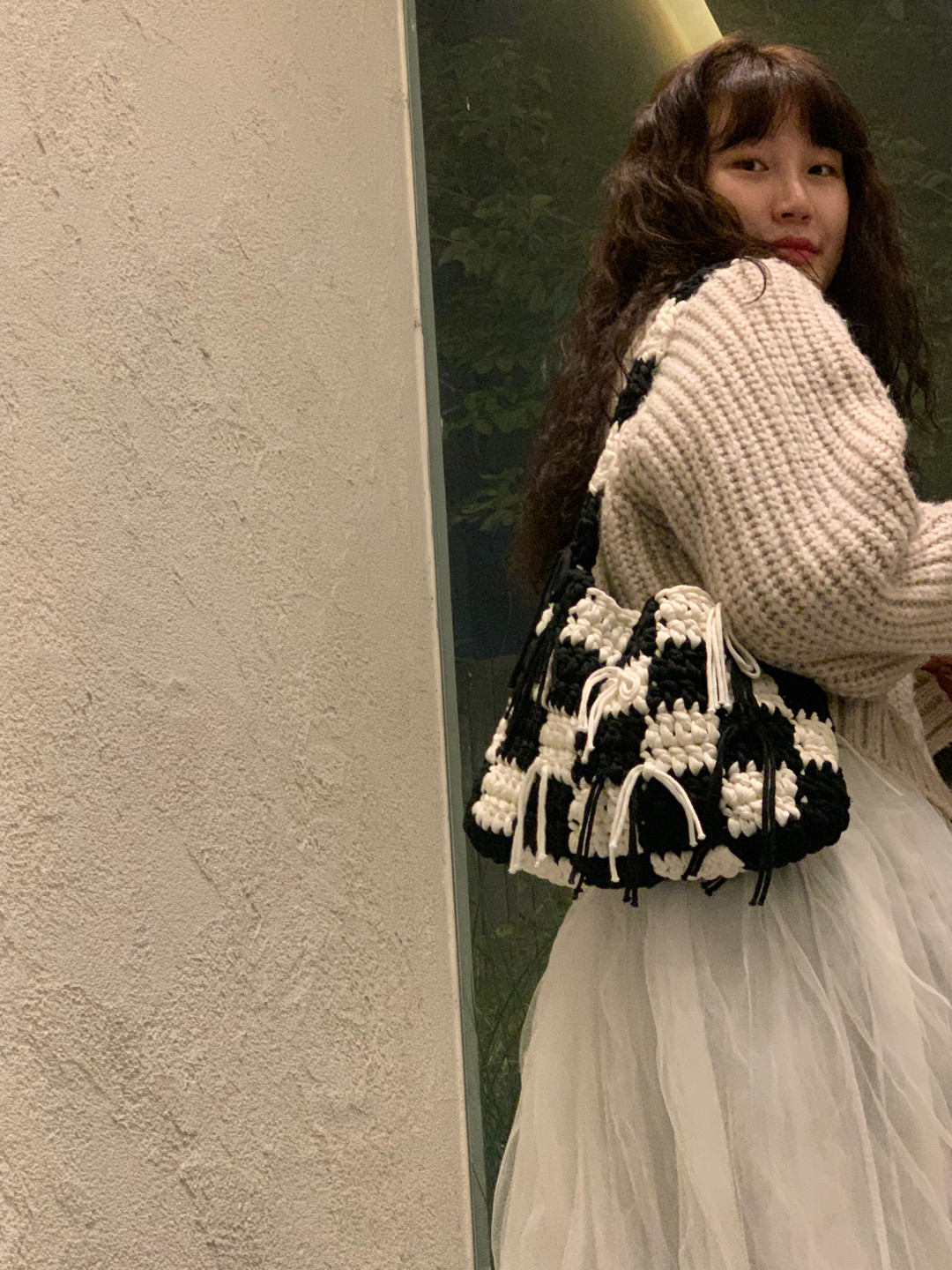 new.. Roop checkerboard shoulder bag | idus