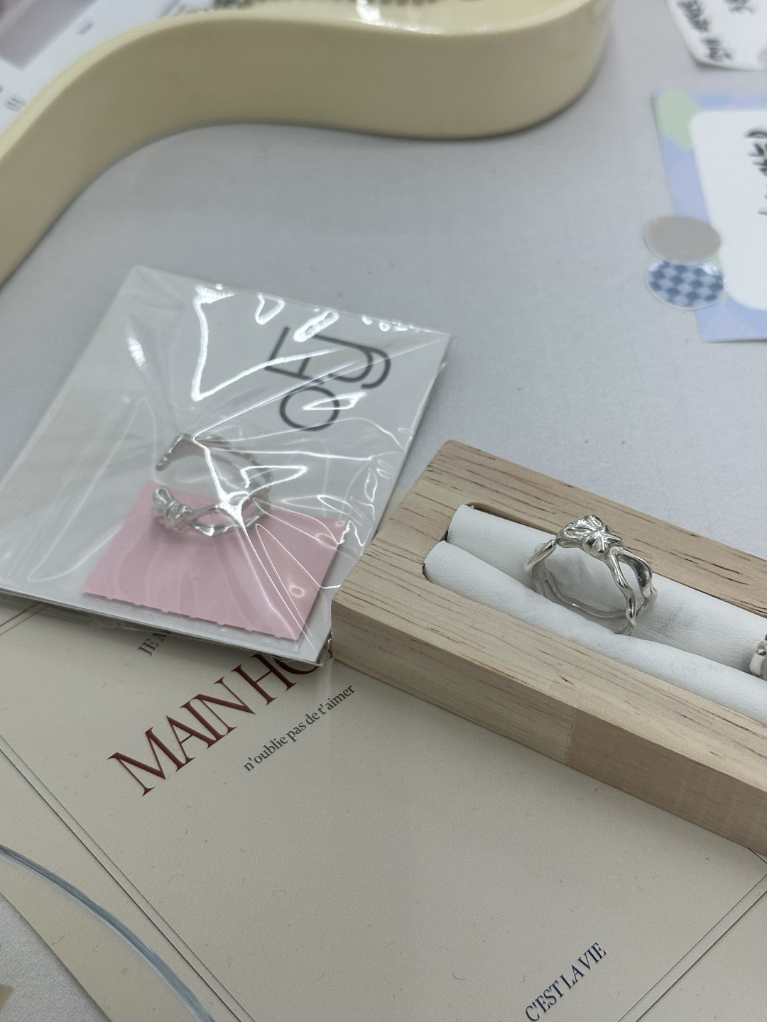 Ribbon Silver Ring (size adjustable) | idus