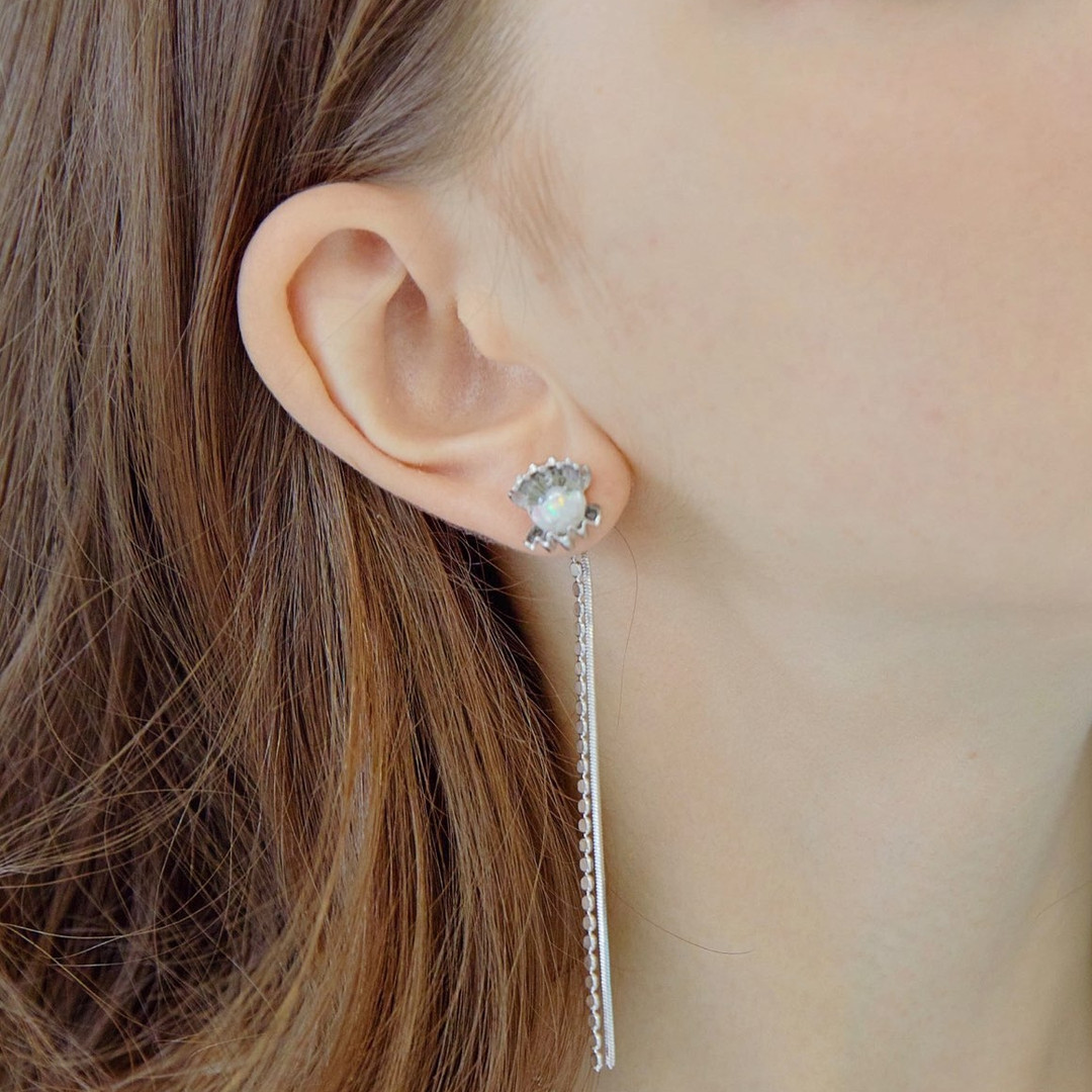 Shining Snowball Inside the Shell Earrings