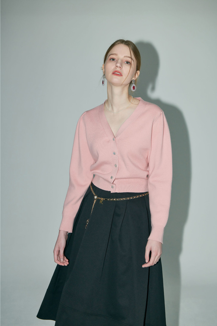 [23FW] 로트르드민 샤인 핑크 가디건 | 아이디어스