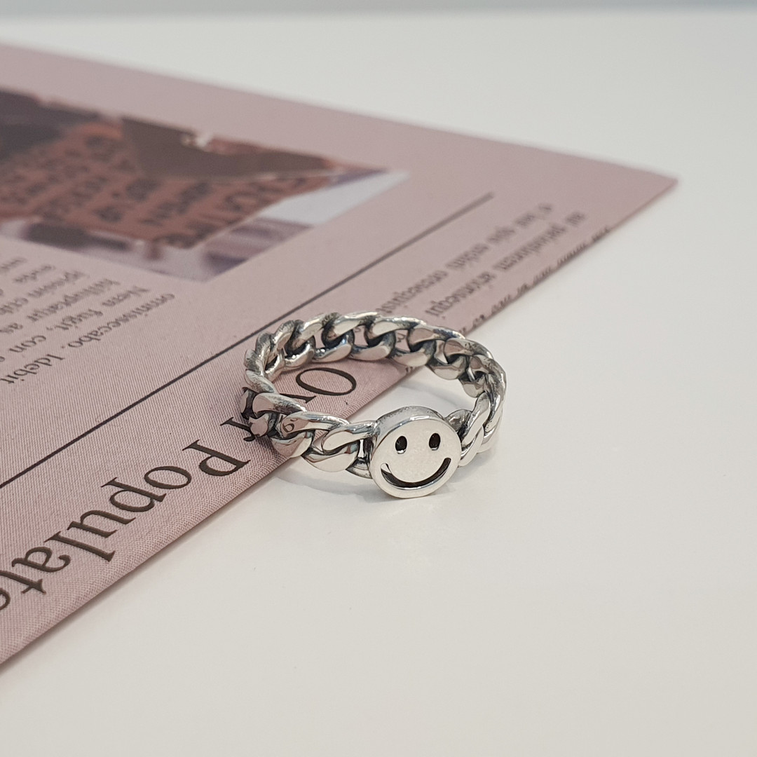 Smile Chain Ring (silver925)