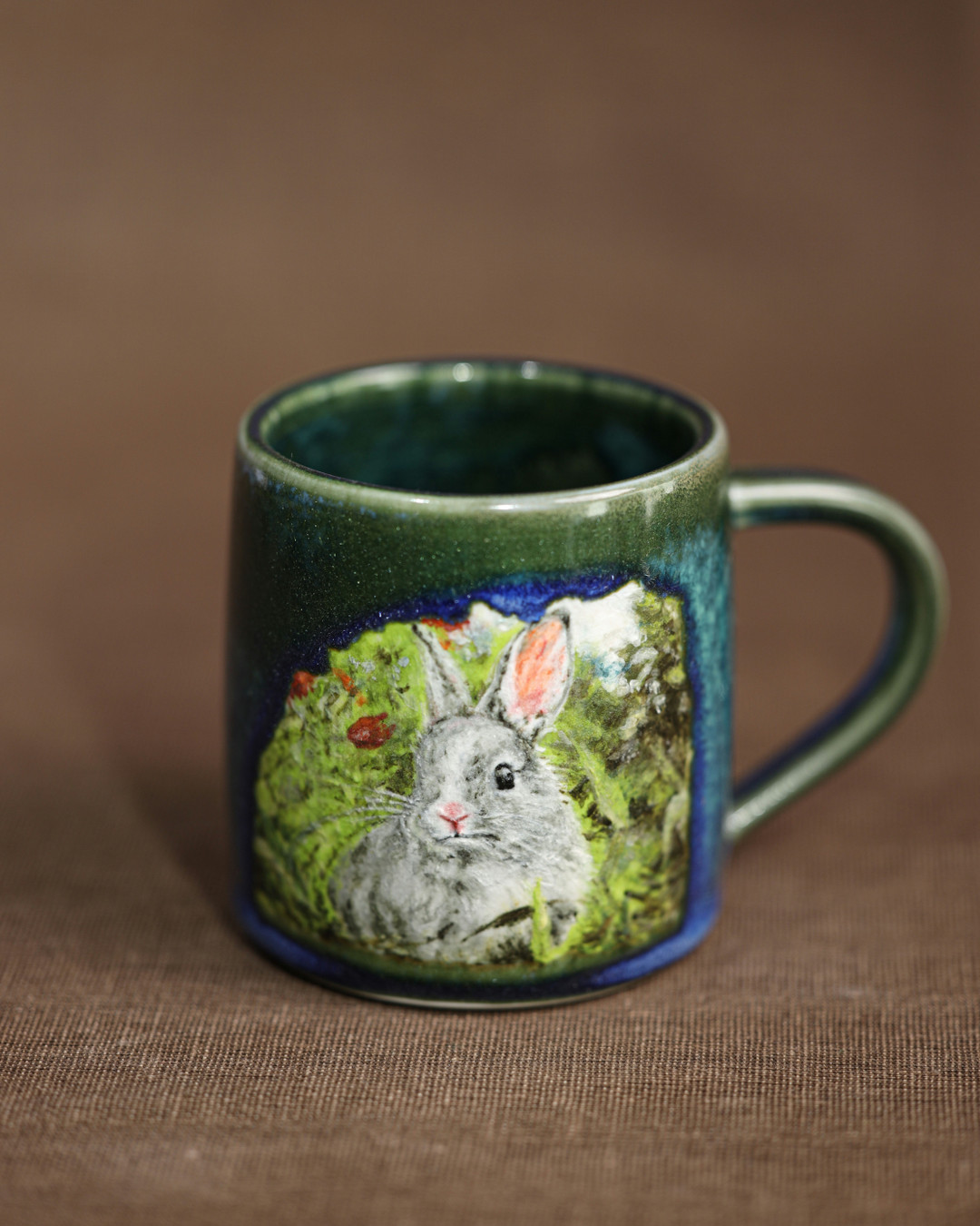 Dark Green Mug - Rabbit | idus
