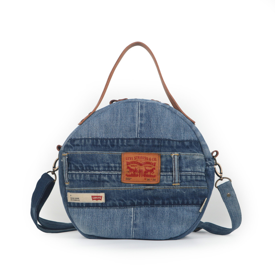 Upcycled Denim Round Bag #4 | idus