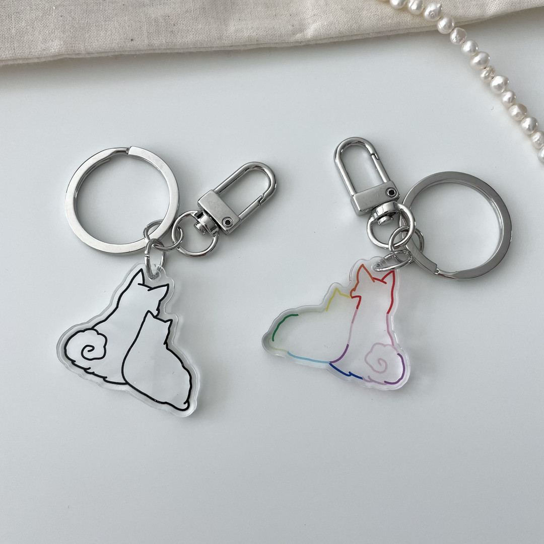 Donation of abandoned dog abandoned cat donation key ring key holder ...