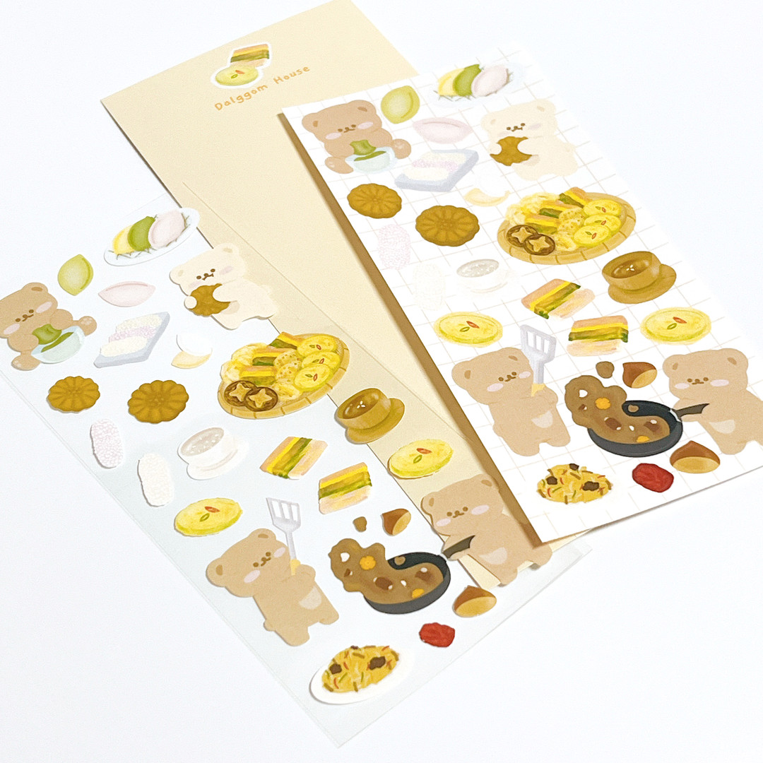 Delicious Chuseok Food seal sticker