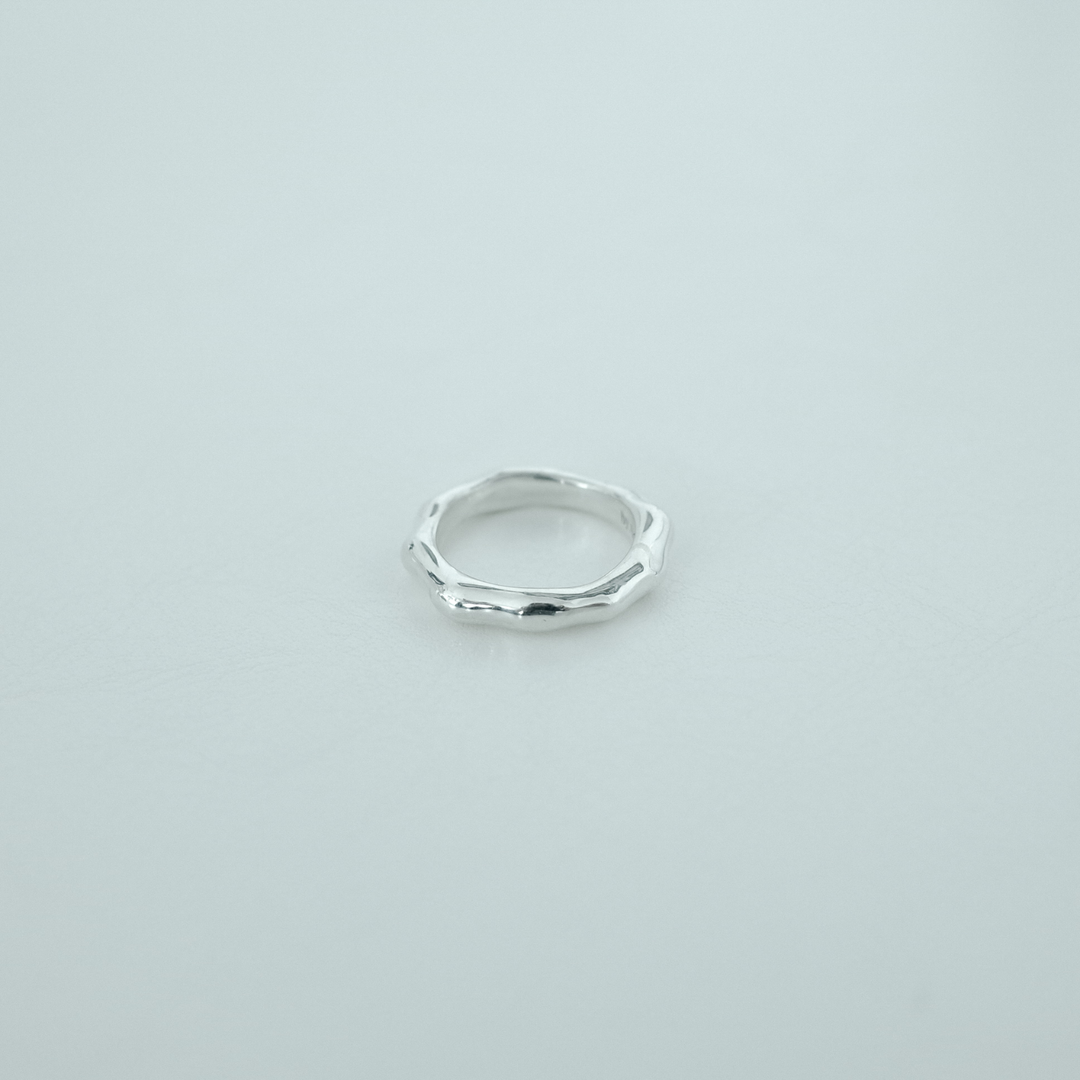silver · basic rough ring | idus
