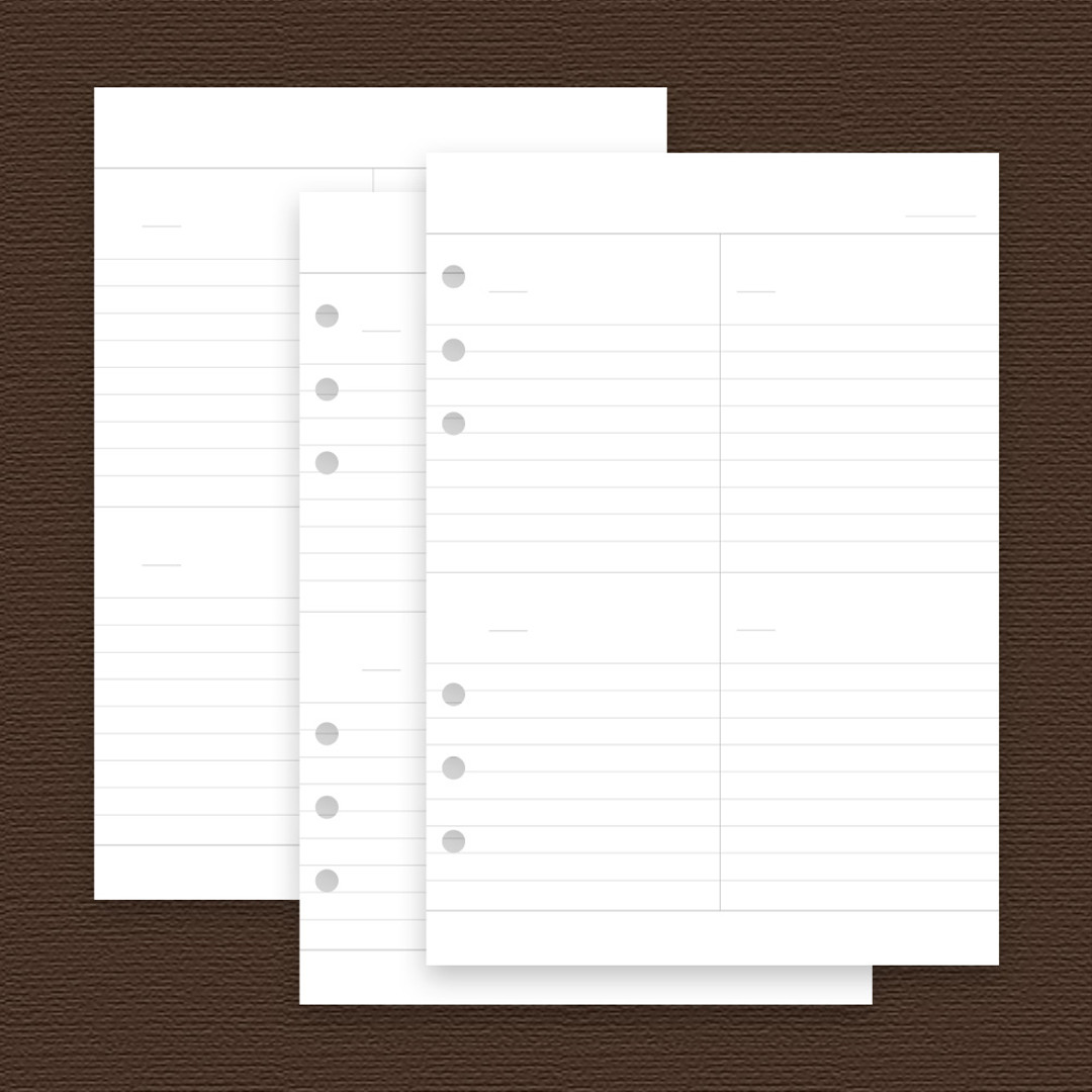 Reservoir 6 Ring Diary Paper Refill (50Sheets) A5 5 Types | idus