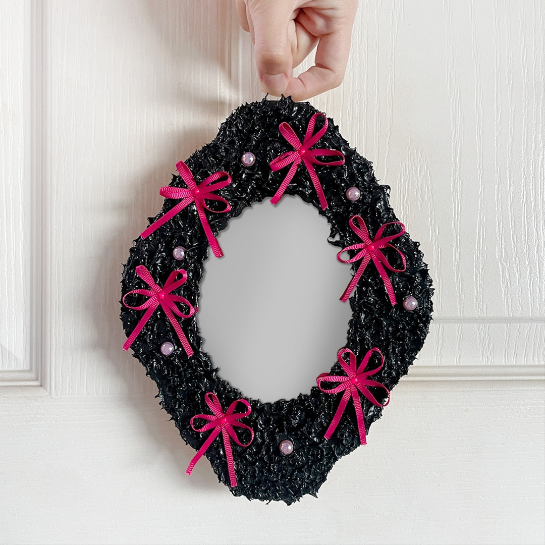 [Silicon Craft] Mix Ribbon mirror Black&