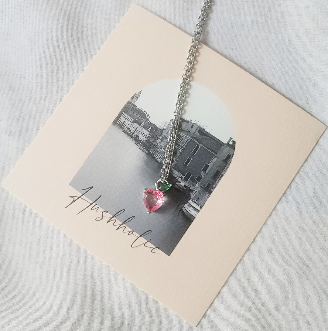 Sour Cubic Peach Surgical Chain Necklace | idus