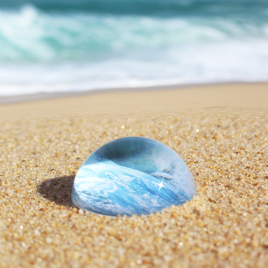 midday wave paperweight sea ocean coast beach Jeju Isaland