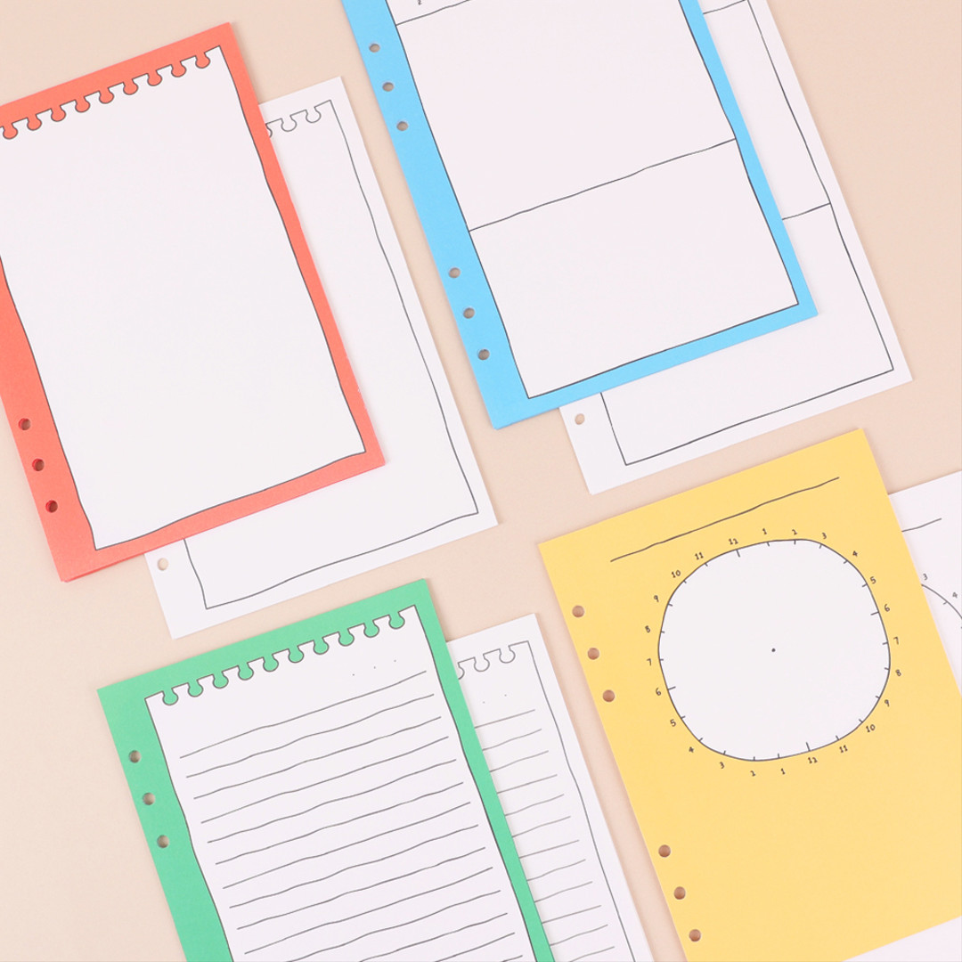 [A5] doodle 6 holes diary refill paper | idus