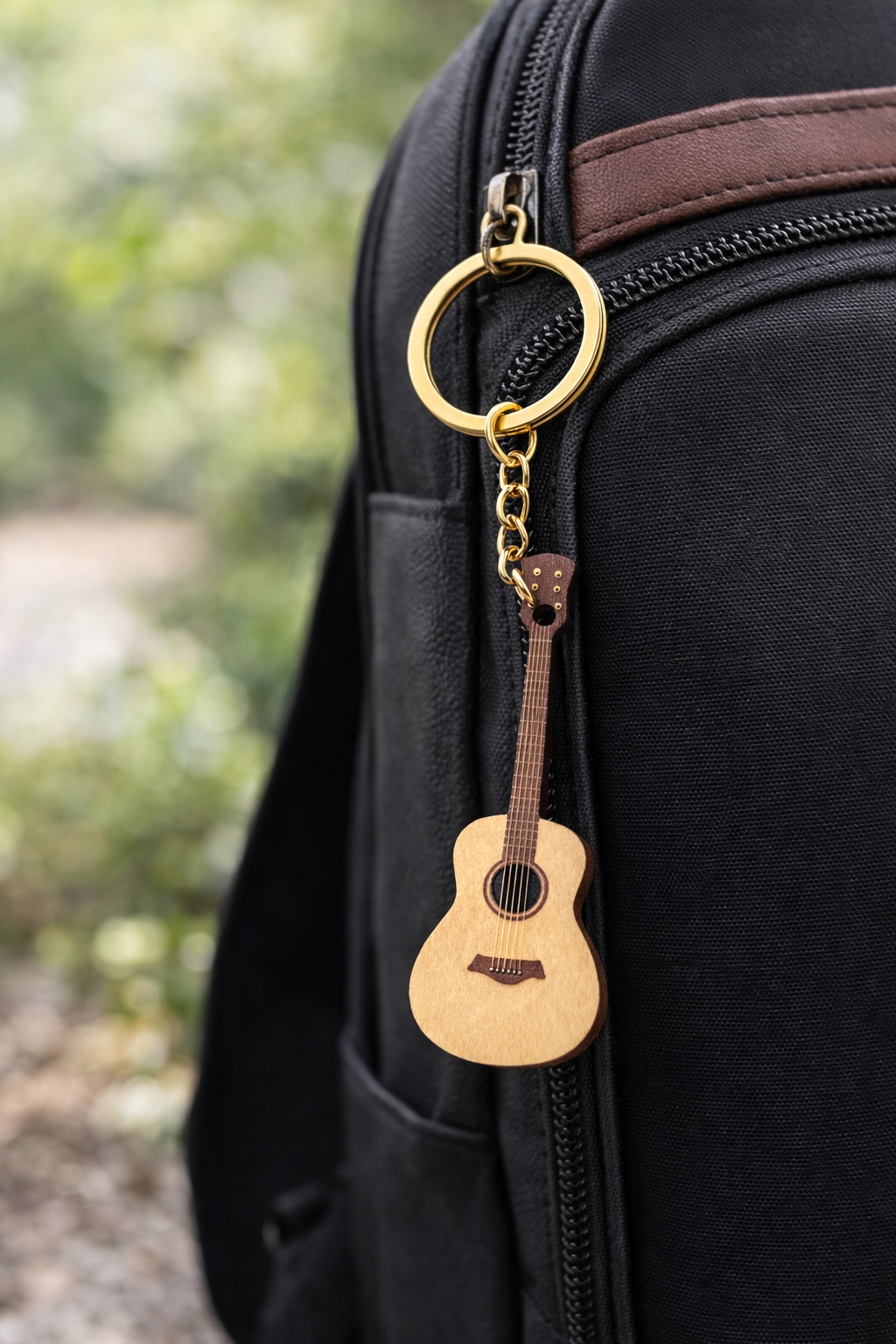 Wooden Mini Guitar Keyring | A Daily Accessory Inspired by Music | idus