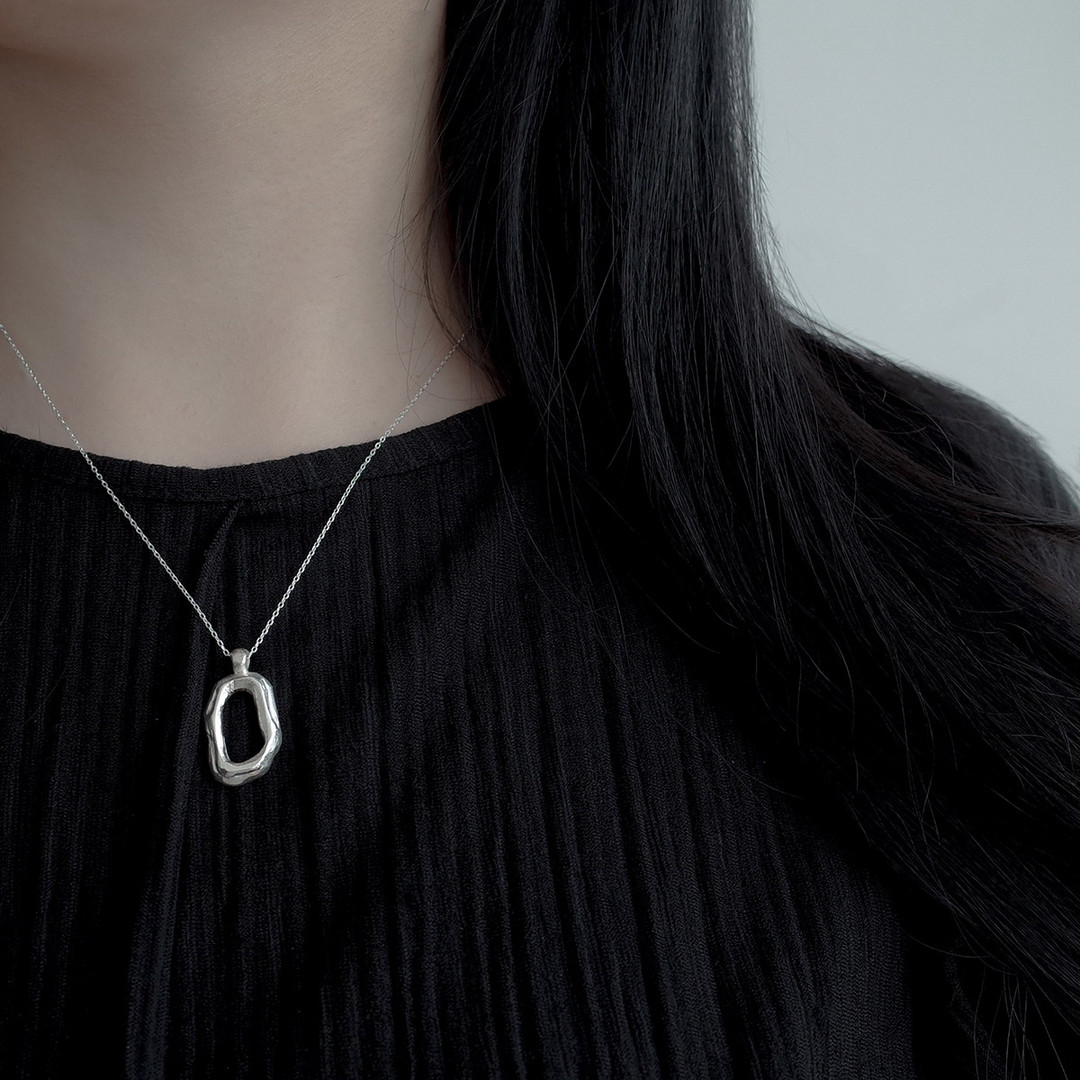 silver · asteroid necklace II | idus