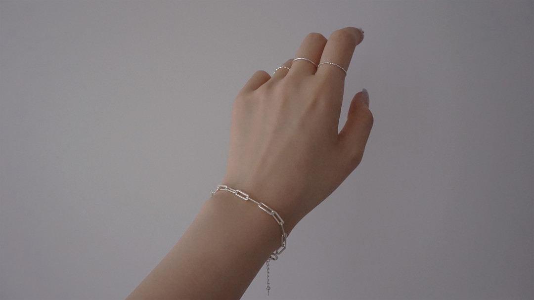 Silver925 Flat chain daily bracelet | idus