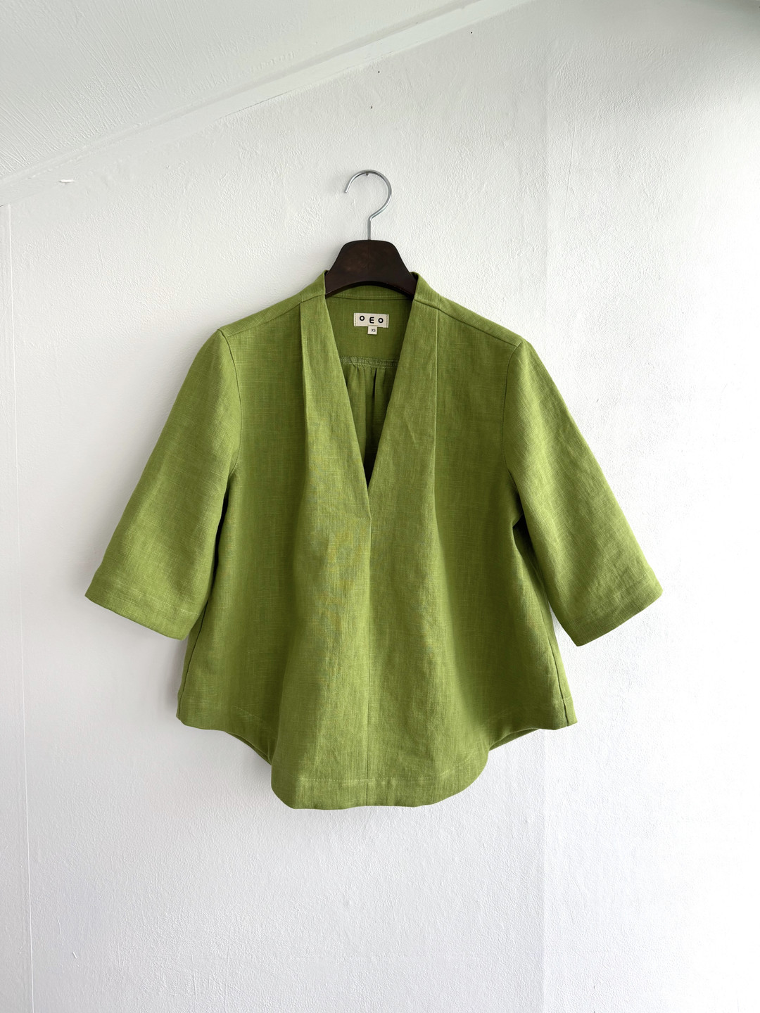 Gathered Front Linen Blouse | idus