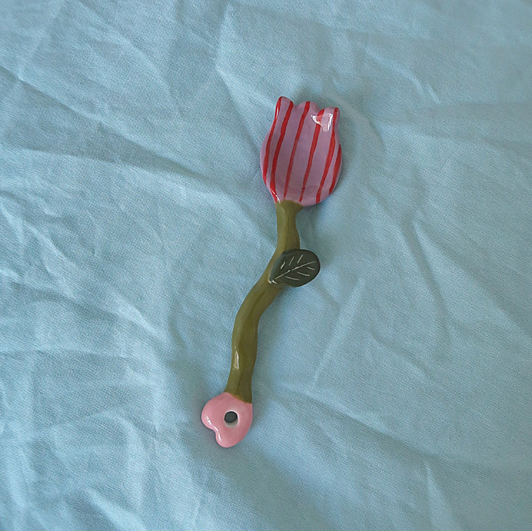Purple tulip spoon