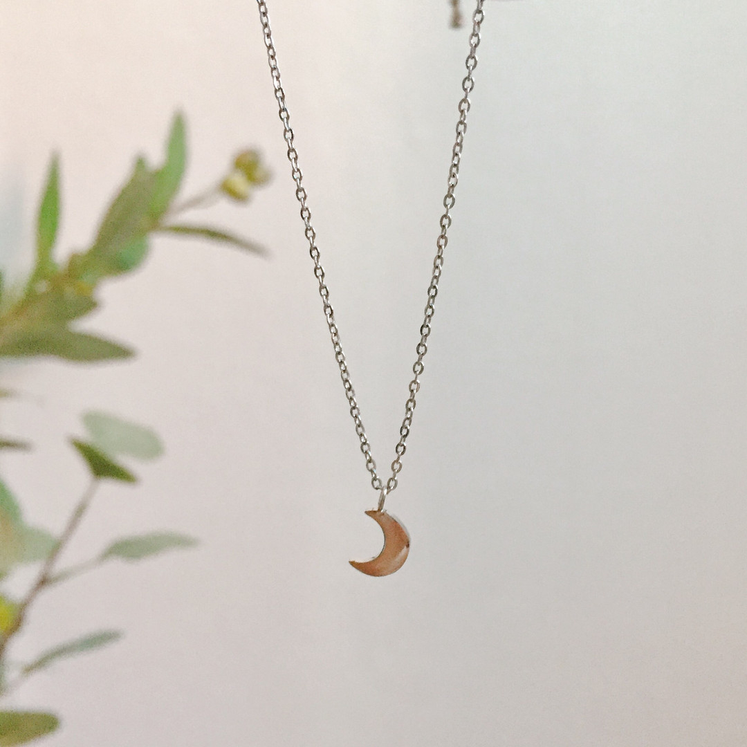 best [Surgical Steel] Crescent Series Necklace_silver