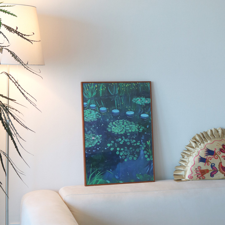 [푸른연못] 유화 질감이 살아있는 인테리어 포스터 | 아이디어스