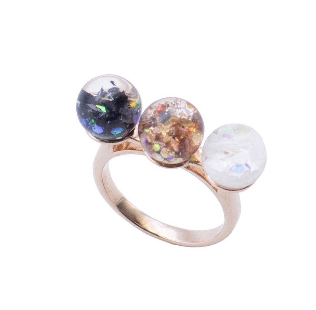 Triple Snowball Ring (Rose glod) | idus