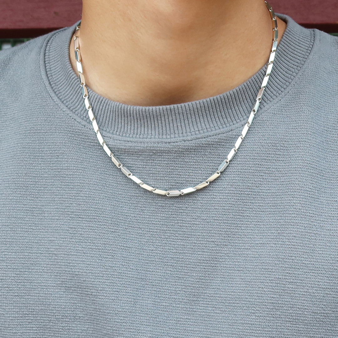 Silver Bamboo Chain Necklace | idus