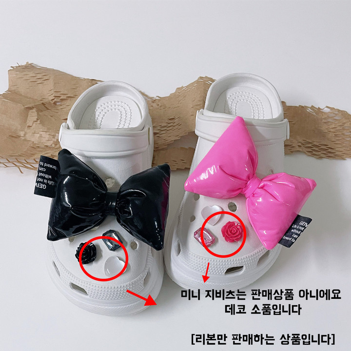 (6col) 쿠션 패딩 리본 신발꾸미기 물놀이신발 | 아이디어스