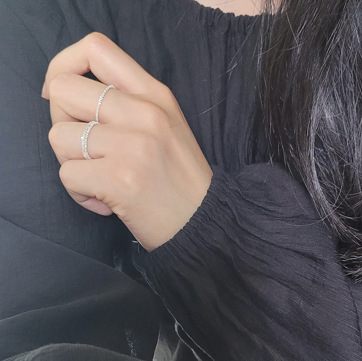[Silver925]1+1♡이태리 체인반지 은반지 | 아이디어스