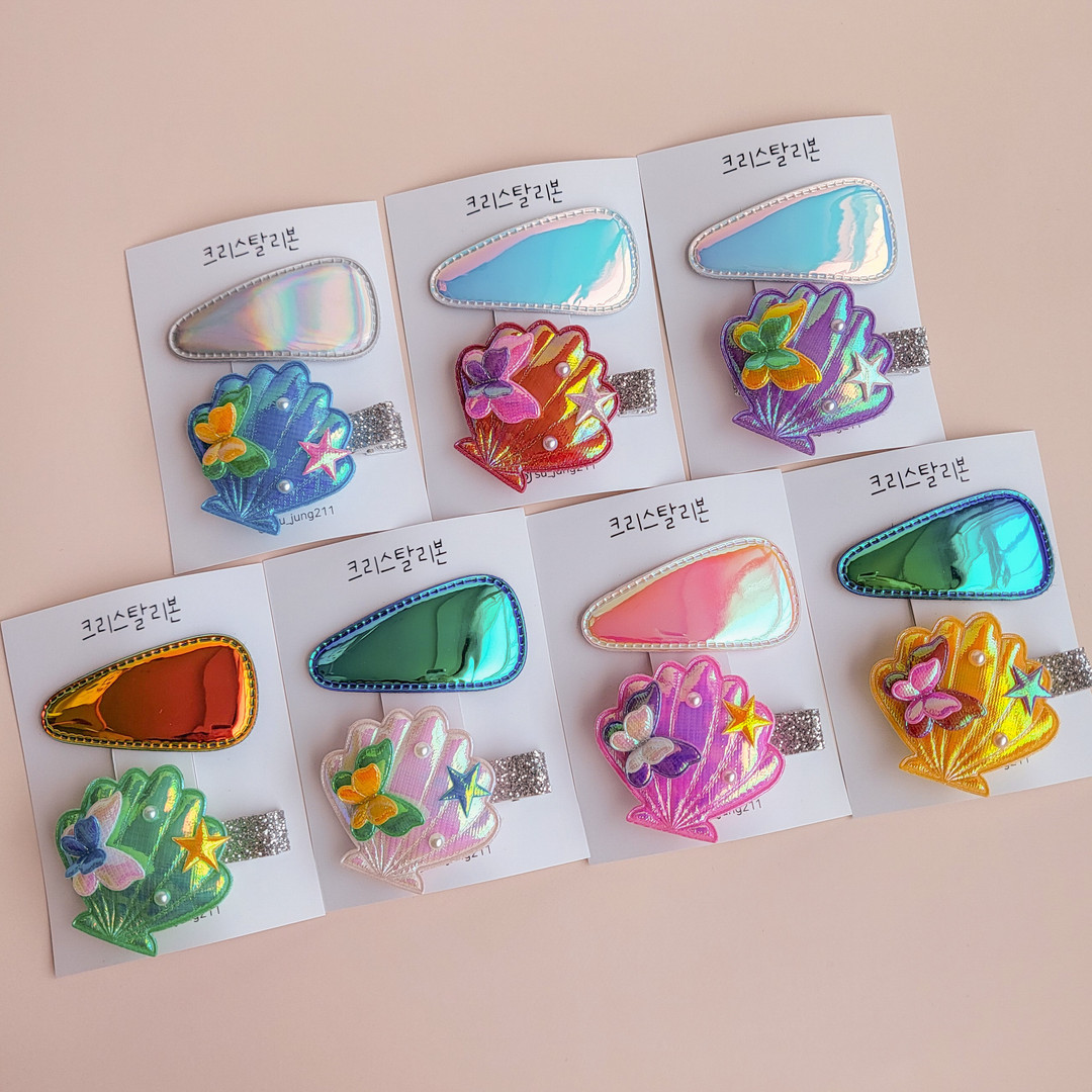 Seashell hairpin and snap pin set | idus